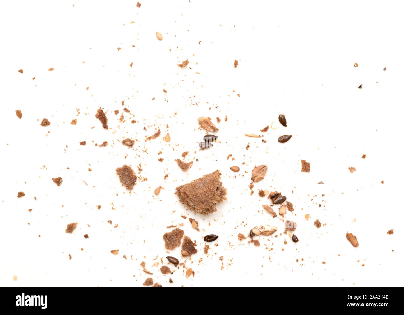 Crumbs isolated on white background Stock Photo - Alamy