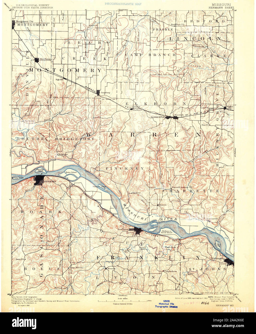 Map of hermann missouri hi-res stock photography and images - Alamy
