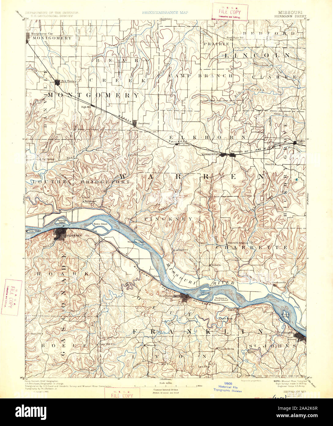 Map of hermann missouri hi-res stock photography and images - Alamy