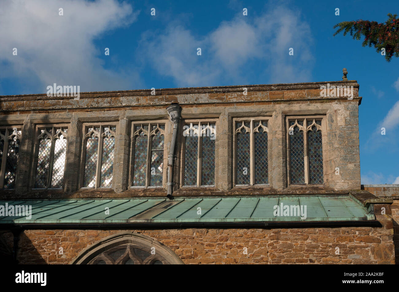 External view of clerestory windows, St. Mary the Virgin Church, Badby ...
