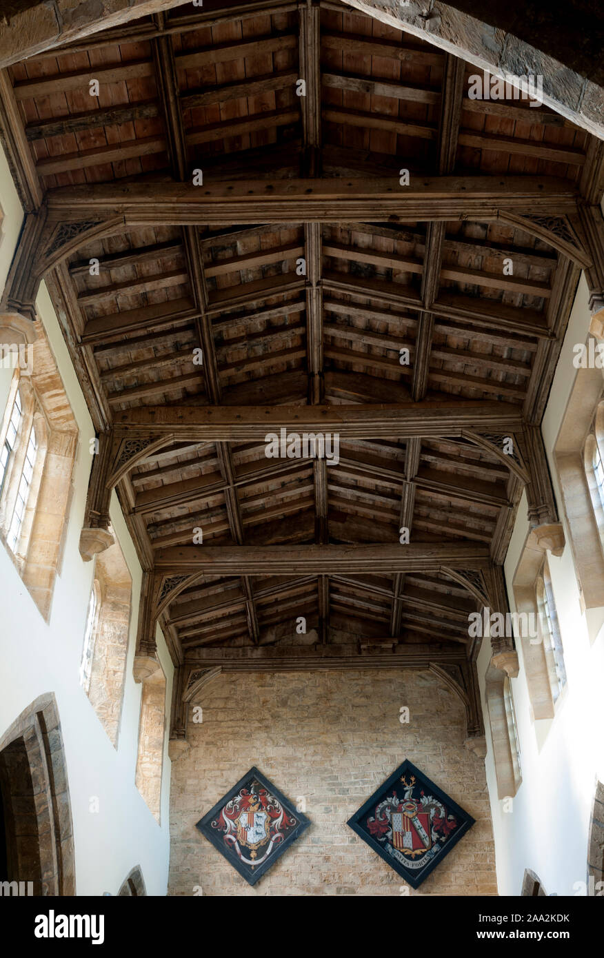The wooden roof in St. Mary the Virgin Church, Fawsley ...