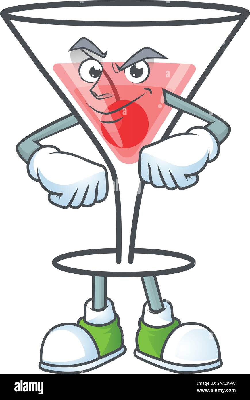 Character a smirking in the cartoon cocktail Stock Vector Image & Art ...