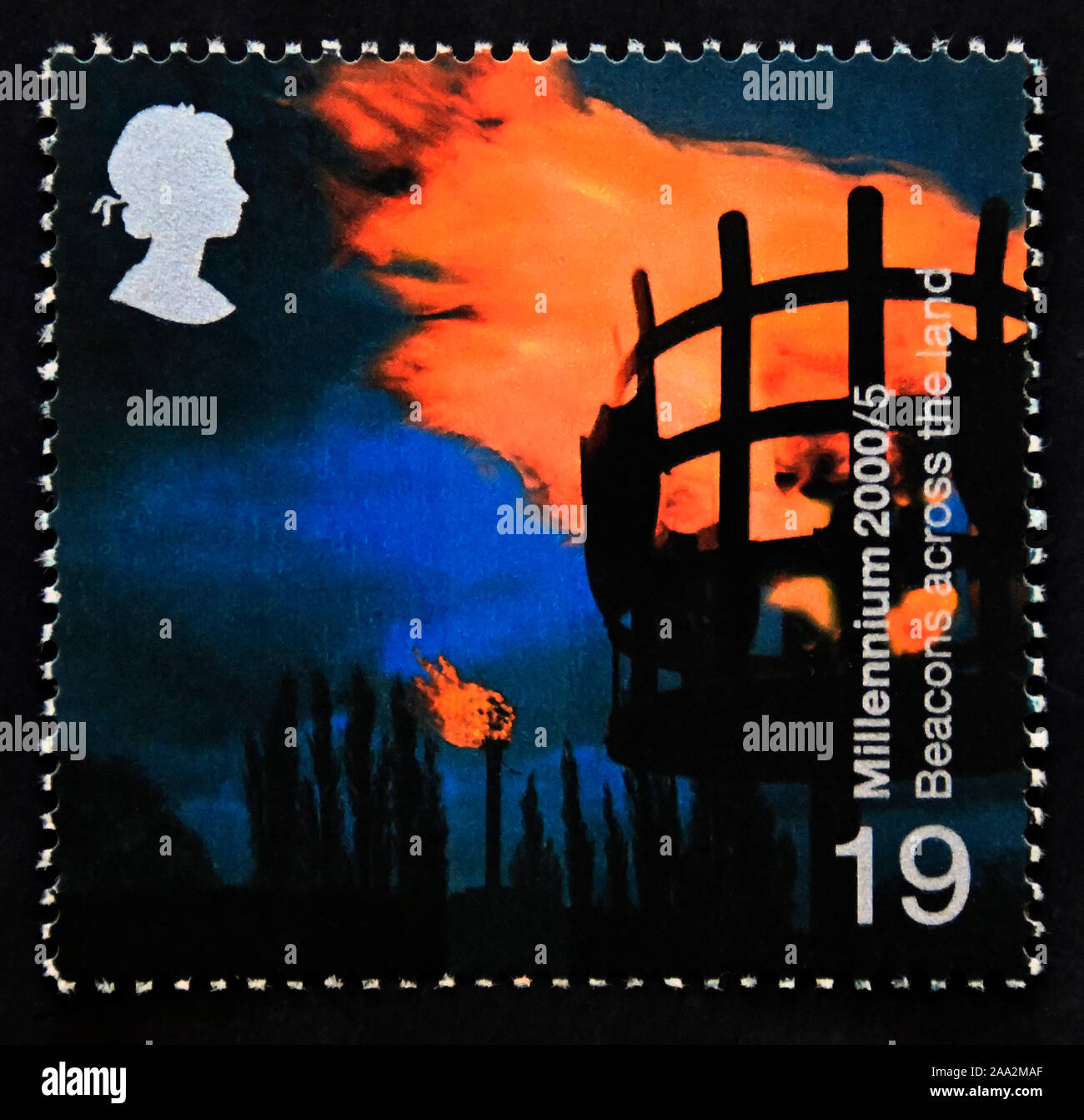 Postage stamp. Great Britain. Queen Elizabeth II. Millenium Projects ...