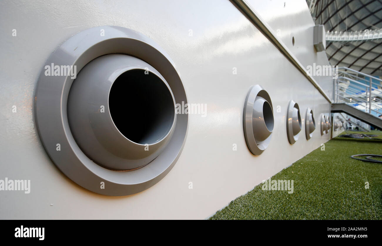 Showing pitch al janoub stadium hi-res stock photography and images - Alamy