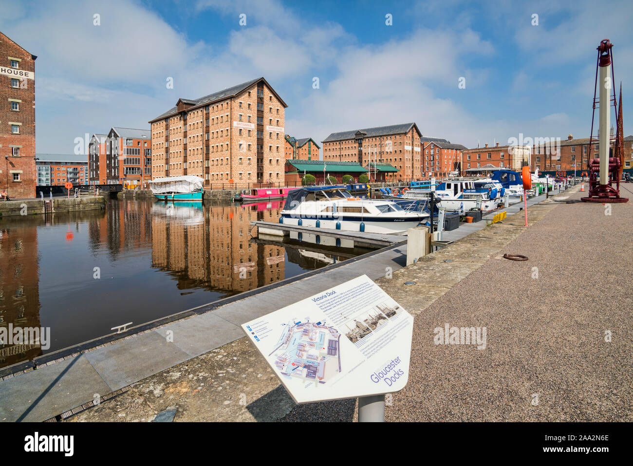 Gloucester Docks, Victoria Dock, restored, Waterfront area, boats ...
