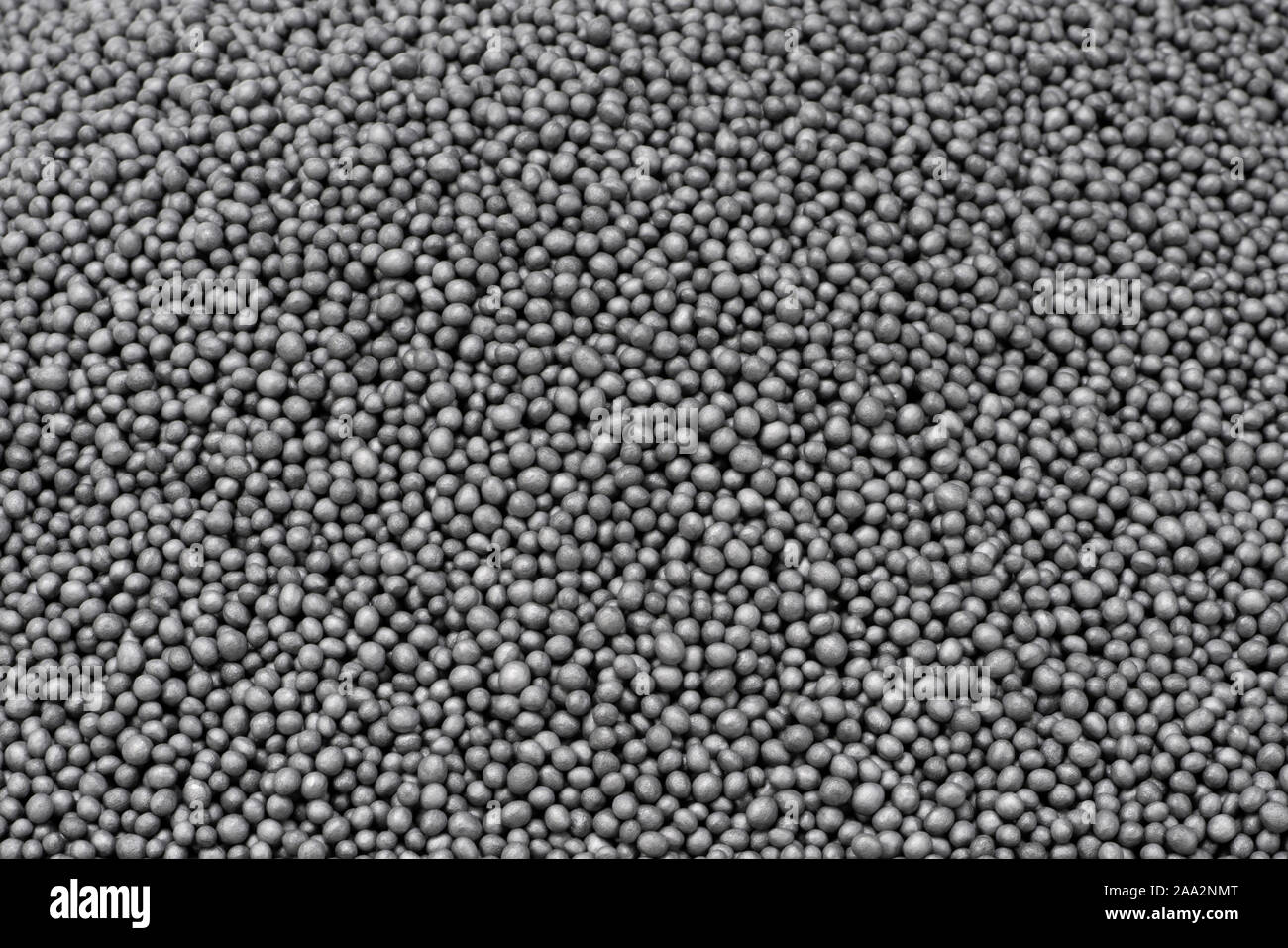 Full frame closeup showing lots of dark polystyrene beadlets Stock ...