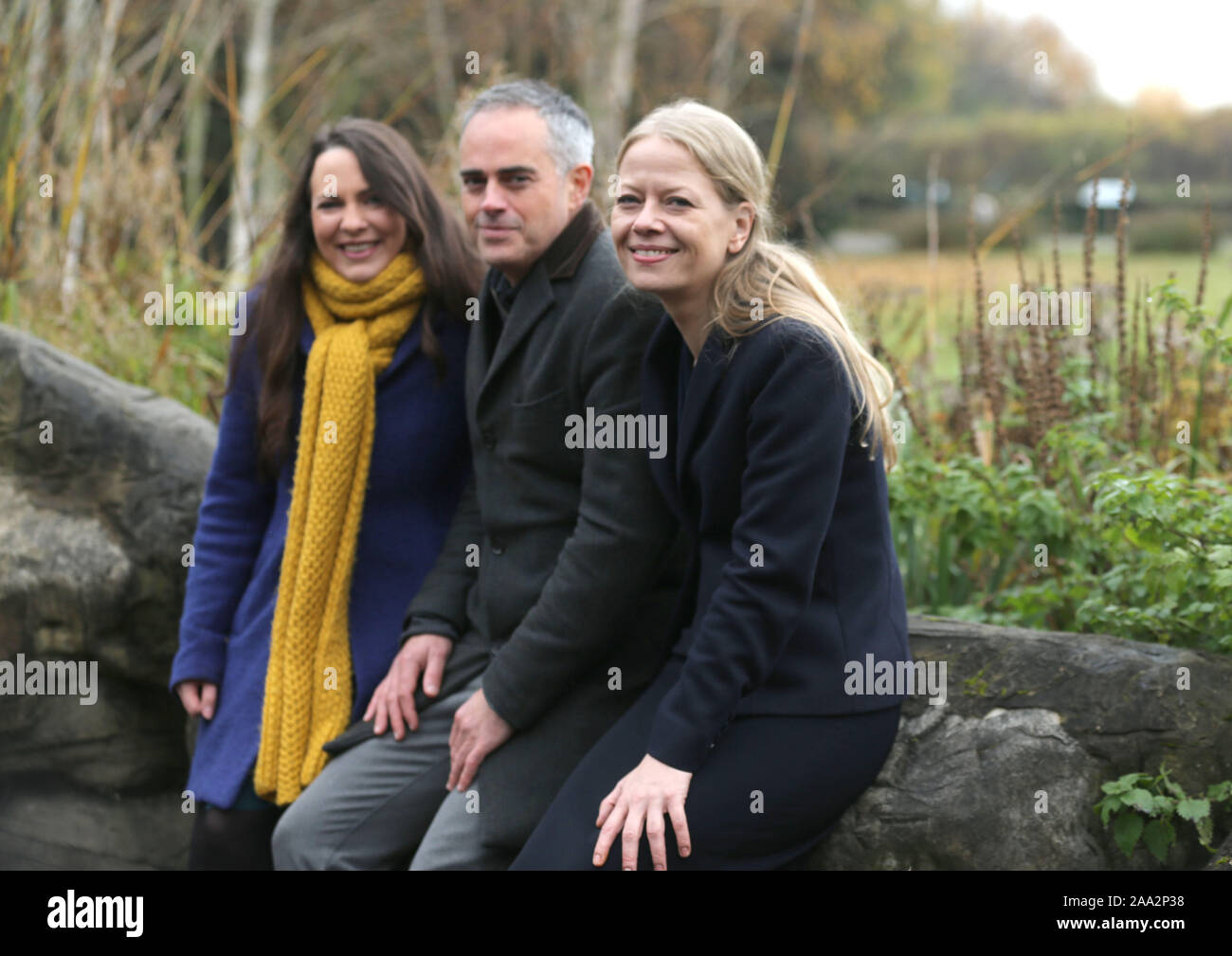 (left to right) Deputy leader Amelia Womack and Green Party Co-Leaders ...