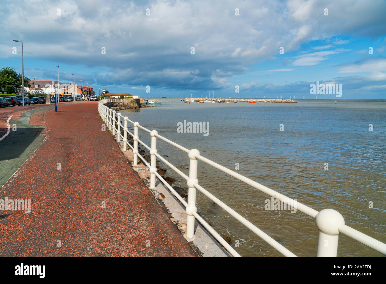 Promenade, Rhos on Sea, Colwyn Bay, beach seafront, north Wales, UK ...