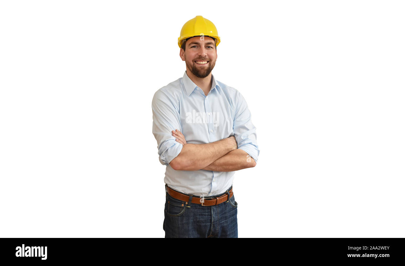 portrait of a successful engineer in mechanical engineering in industry ...