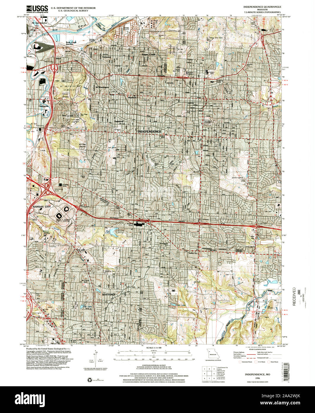 Independence missouri map hi-res stock photography and images - Alamy