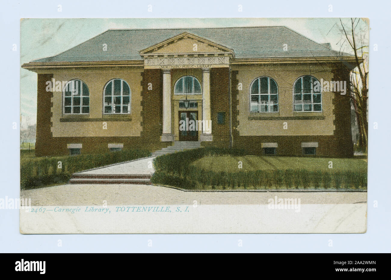 Postcard of carnegie library hi-res stock photography and images - Alamy