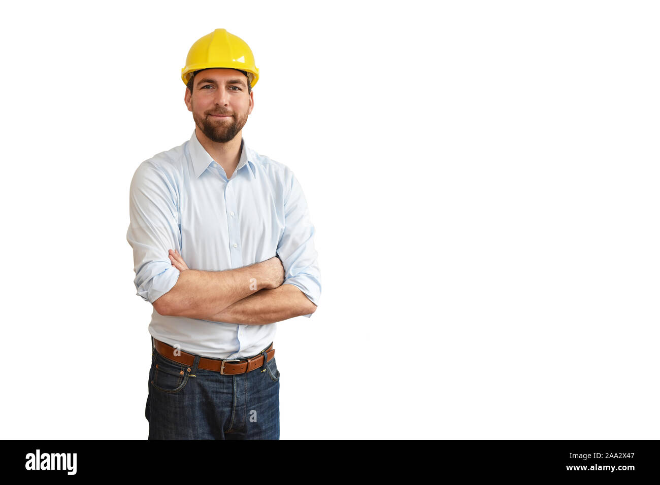 portrait of a successful engineer in mechanical engineering in industry ...