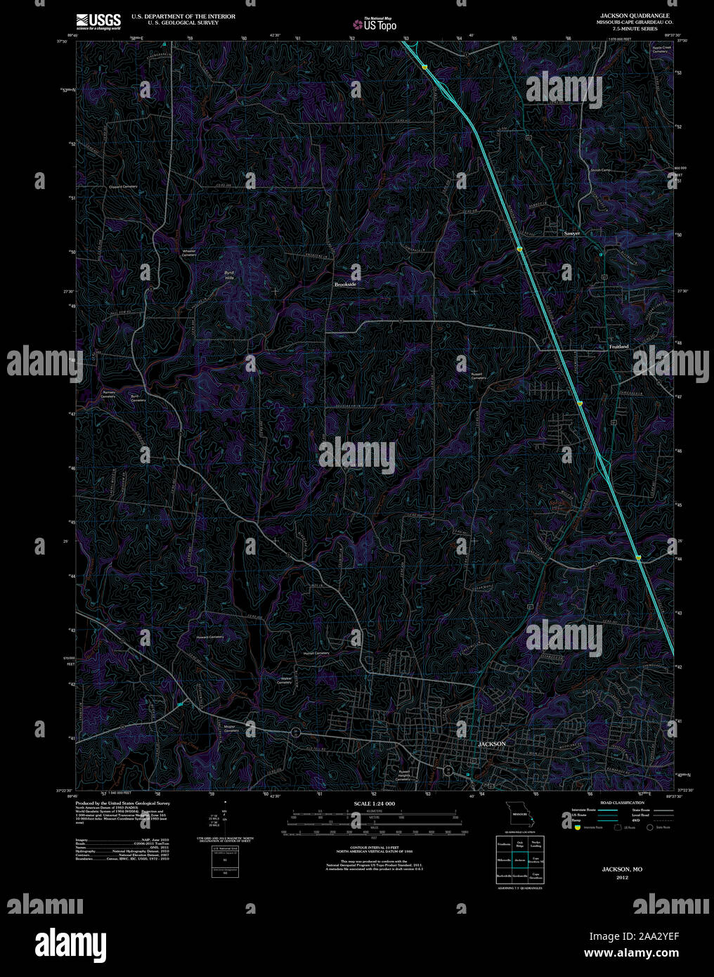 Map of jackson missouri hi-res stock photography and images - Alamy