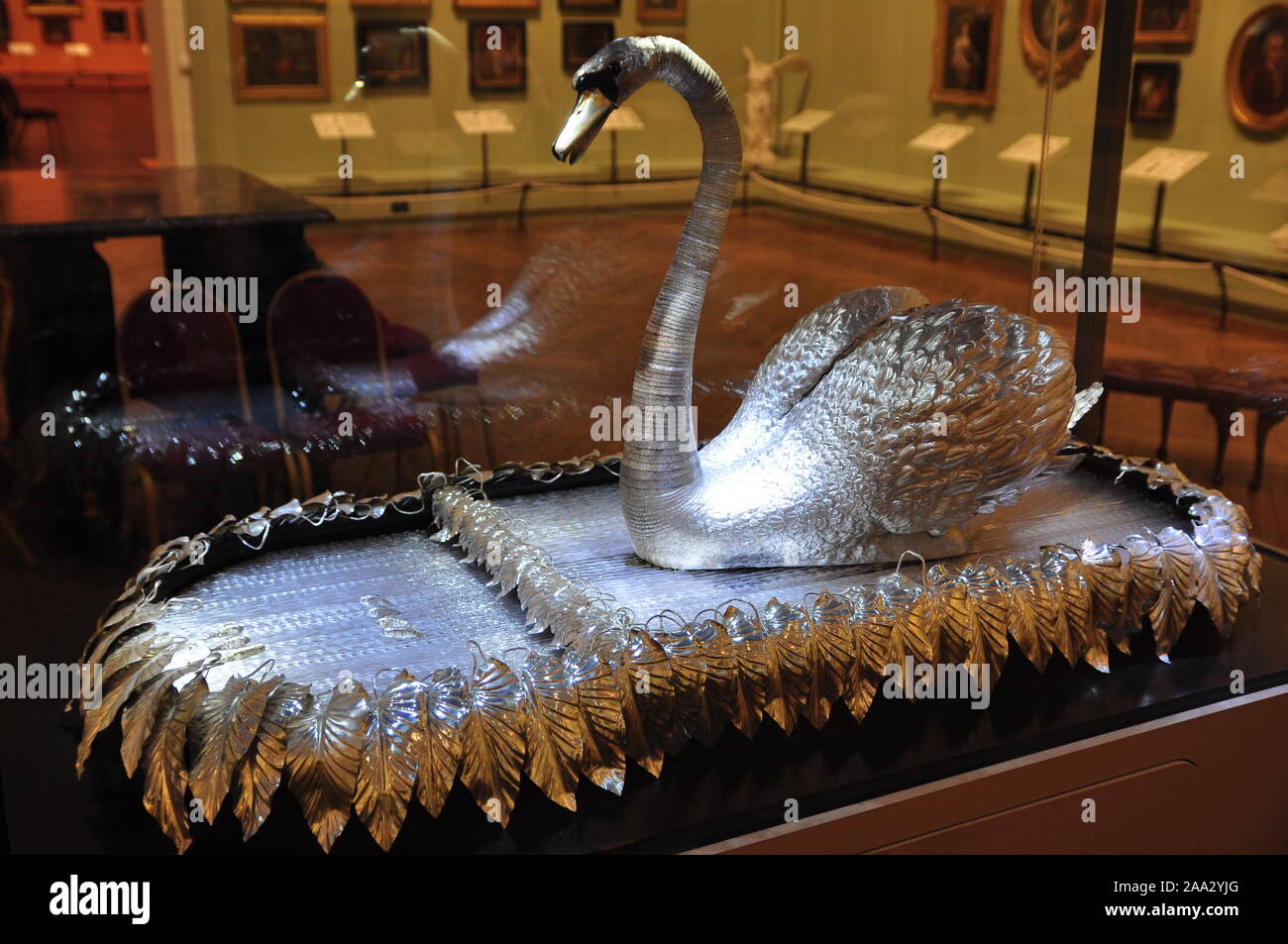 Silver Swan, Bowes Museum, Teesdale Stock Photo - Alamy