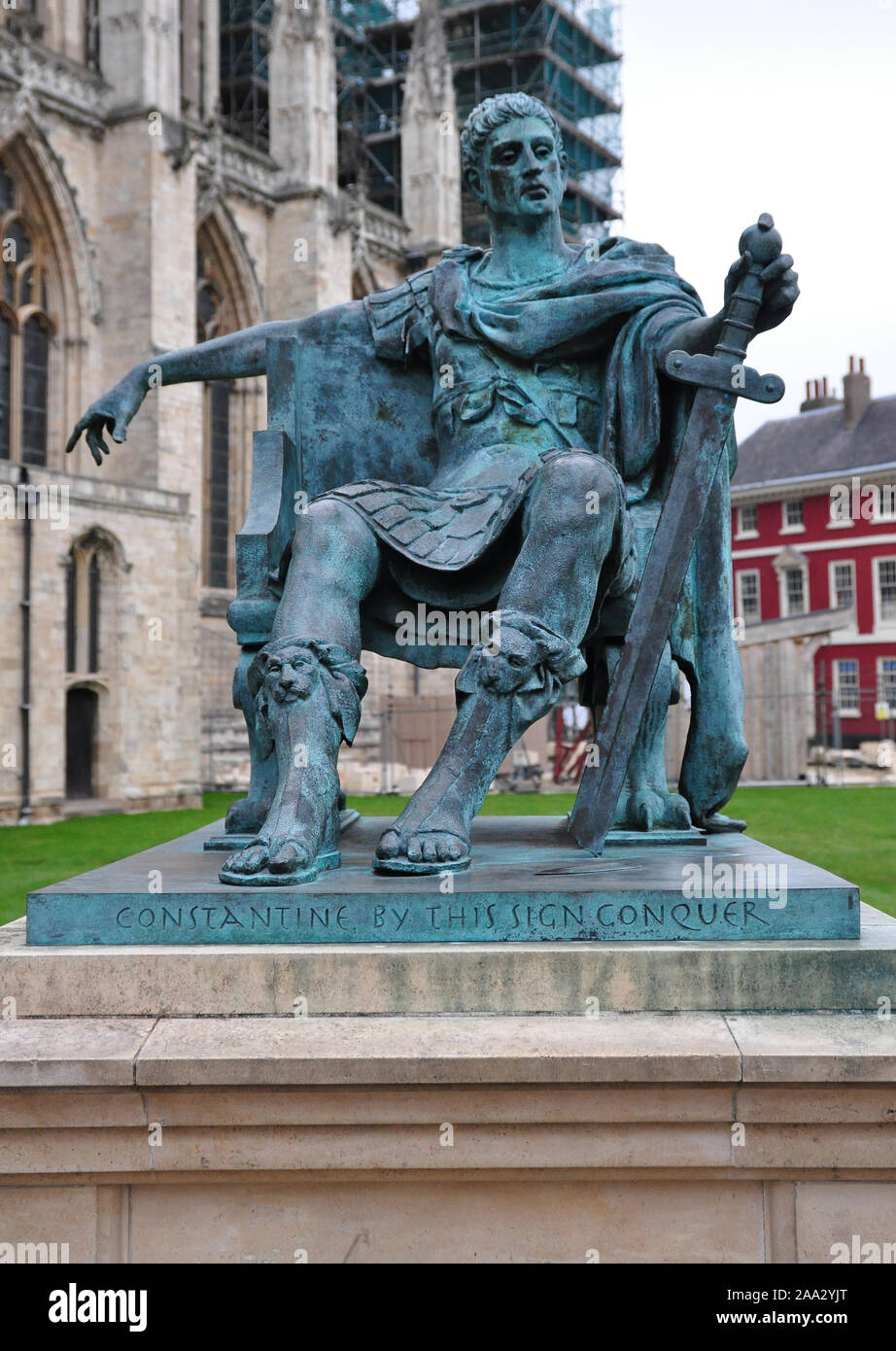 Statue of Constantine the Great, York Minster Stock Photo - Alamy
