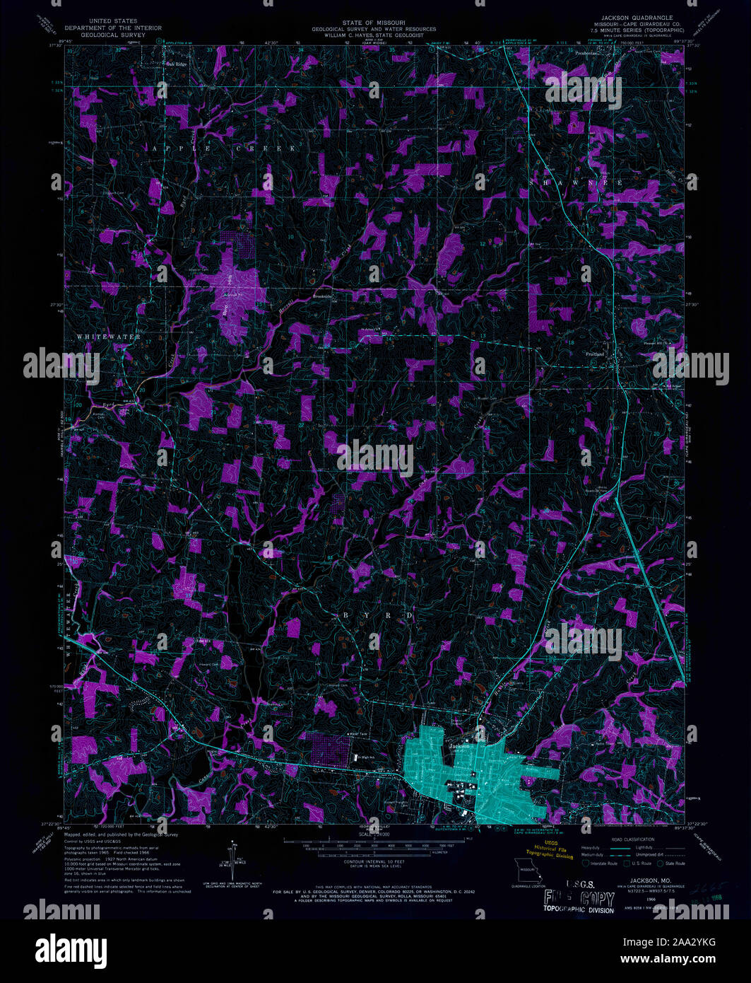 Map of jackson missouri hi-res stock photography and images - Alamy
