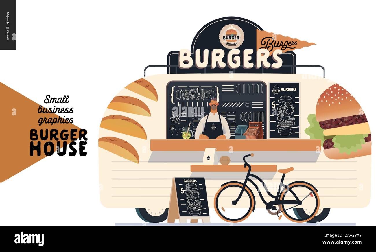 Burger van burgers Stock Vector Images - Alamy