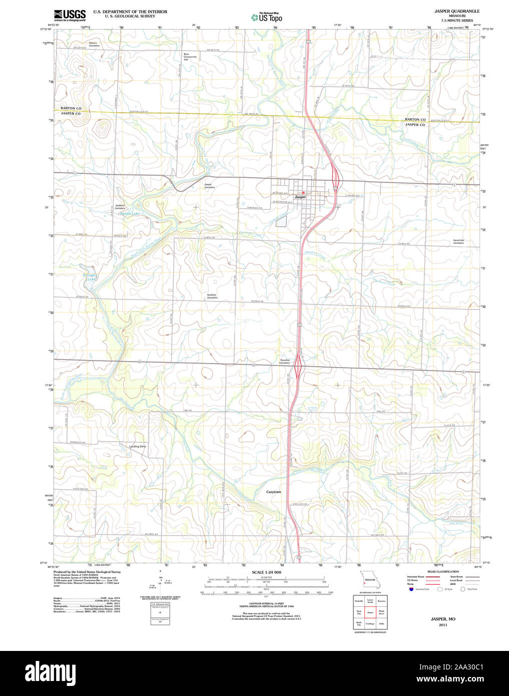 Jasper missouri map hi-res stock photography and images - Alamy