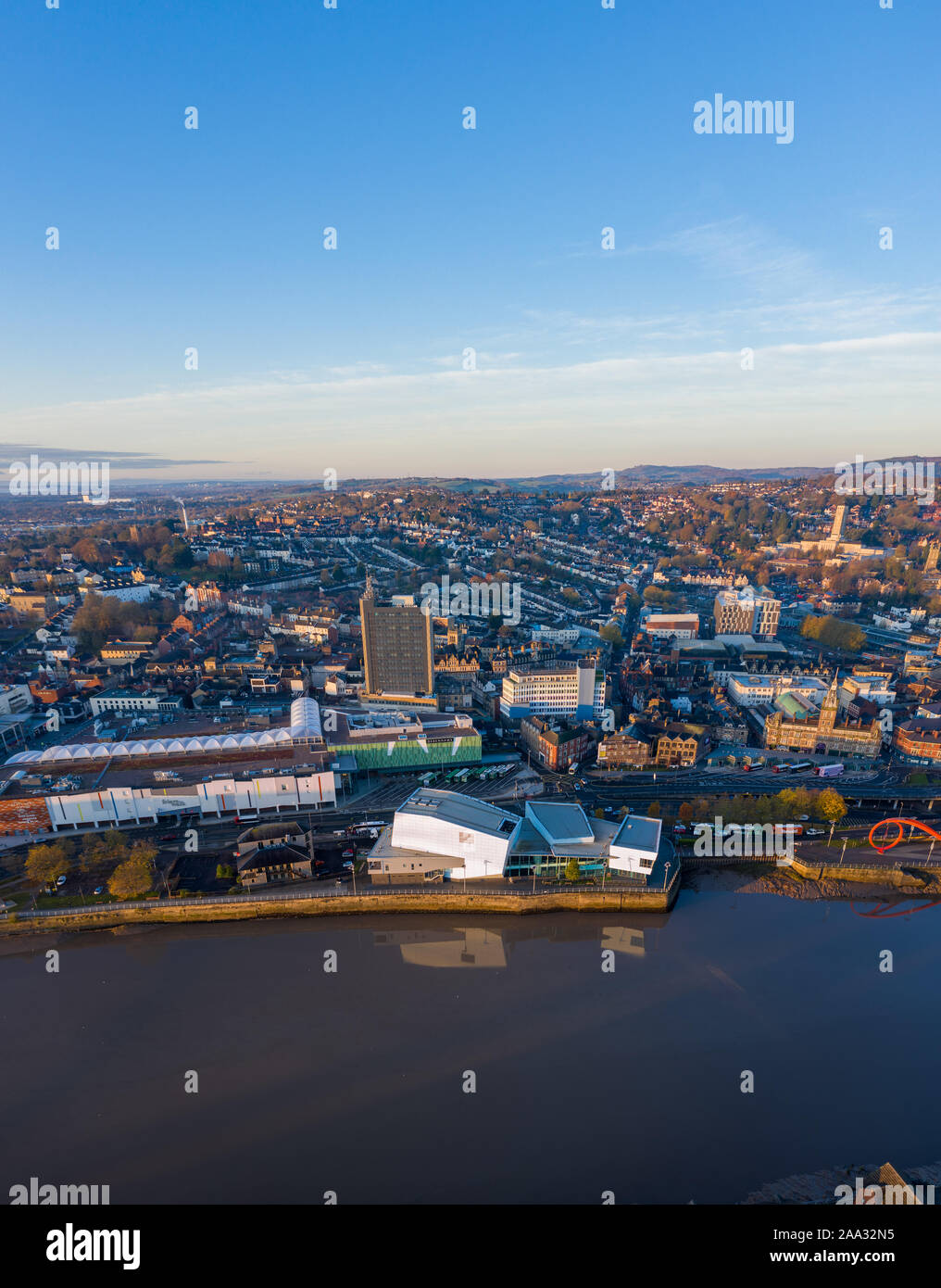 Aerial newport wales hi-res stock photography and images - Alamy