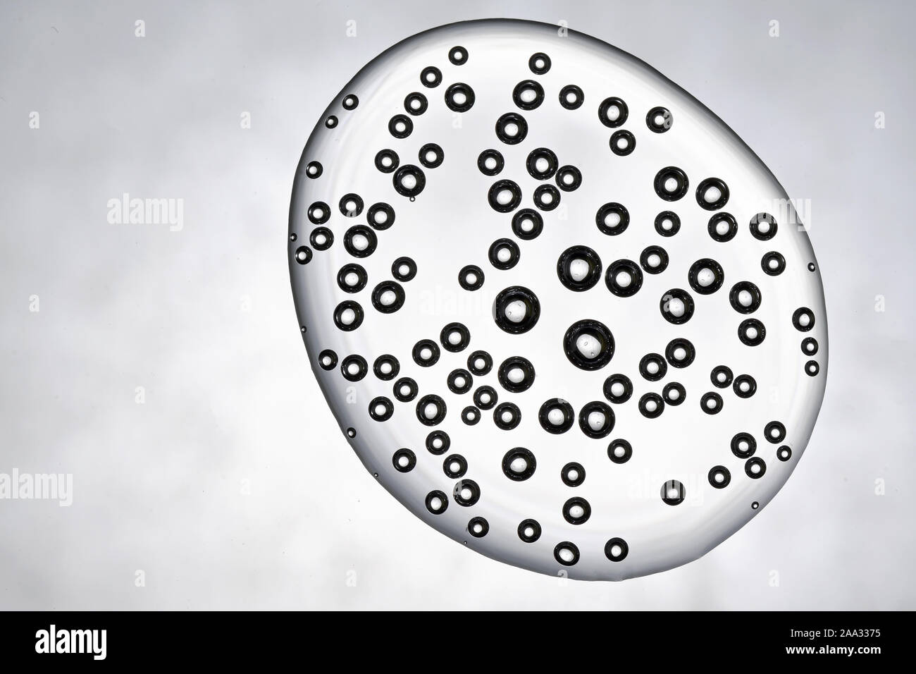 Water Drop of Bubbles Air Inside Isolated On White Stock Photo - Alamy