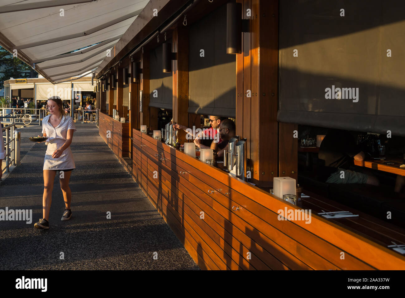 Exterior photos of Hugos Manly Restaurant, Manly Wharf, Sydney Stock ...
