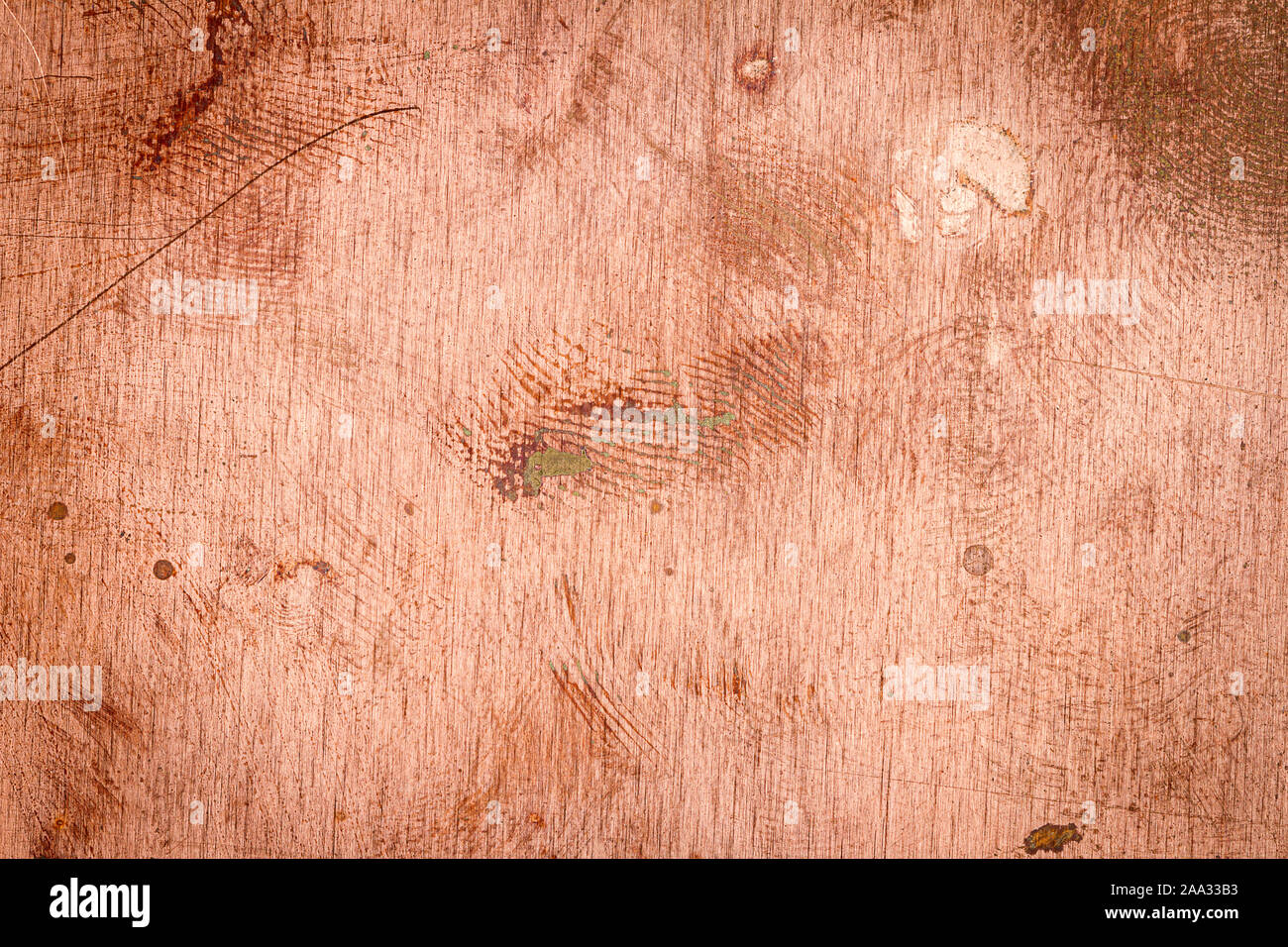 Scratched dirty dusty copper plate texture, old metal background ...