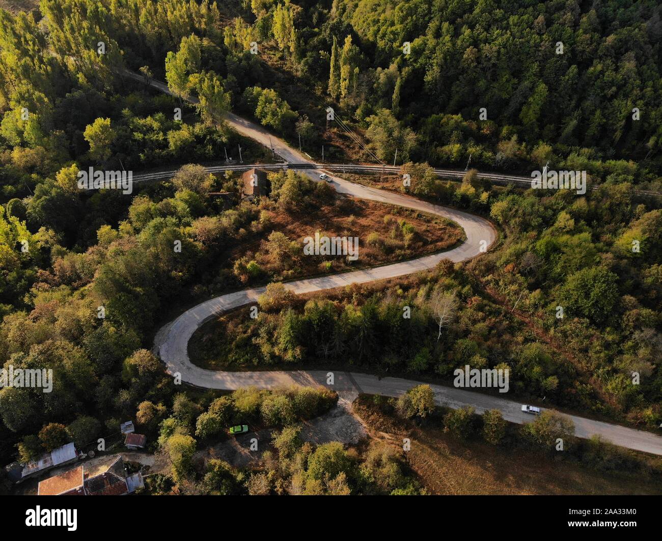 Train curve high angle hi-res stock photography and images - Alamy