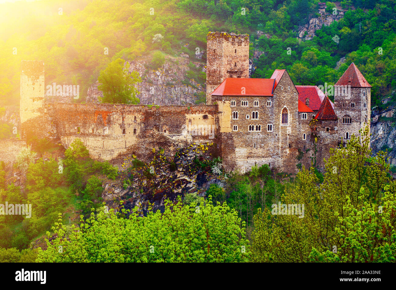 Ruin of castle hardegg hi-res stock photography and images - Alamy