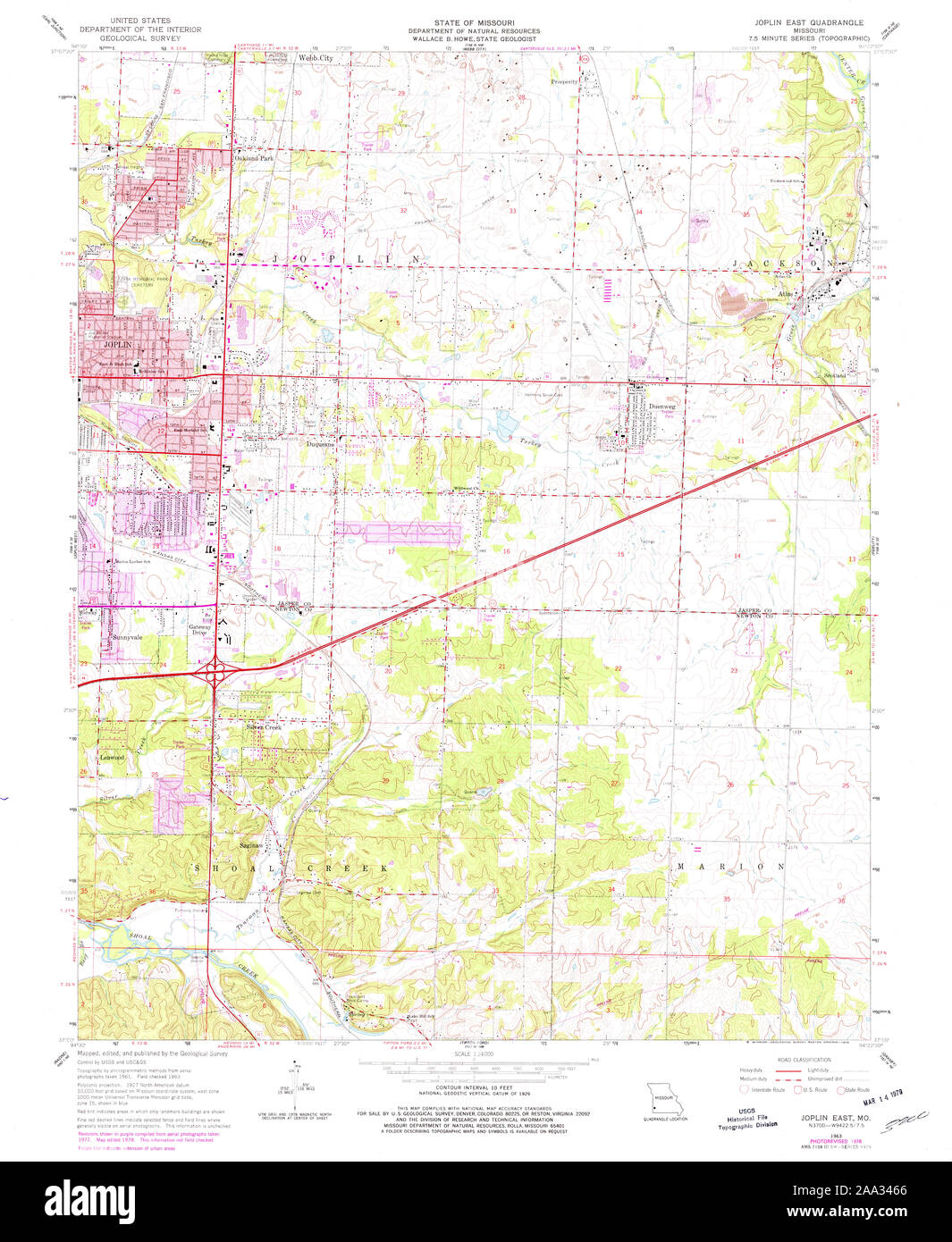 Map of joplin hi-res stock photography and images - Alamy