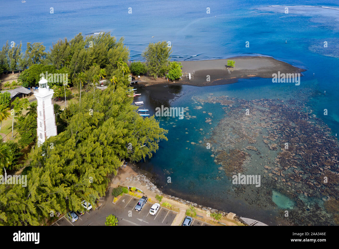 Aerial view of tahiti beach hi-res stock photography and images - Alamy