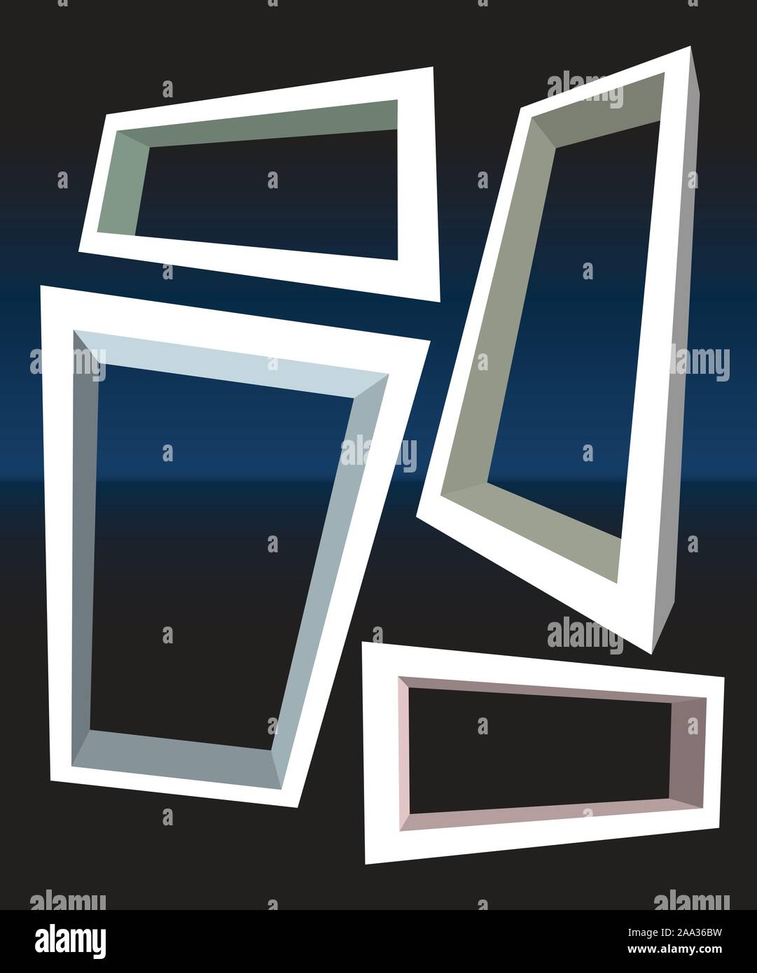 Set of perspective frames Stock Vector Image & Art - Alamy