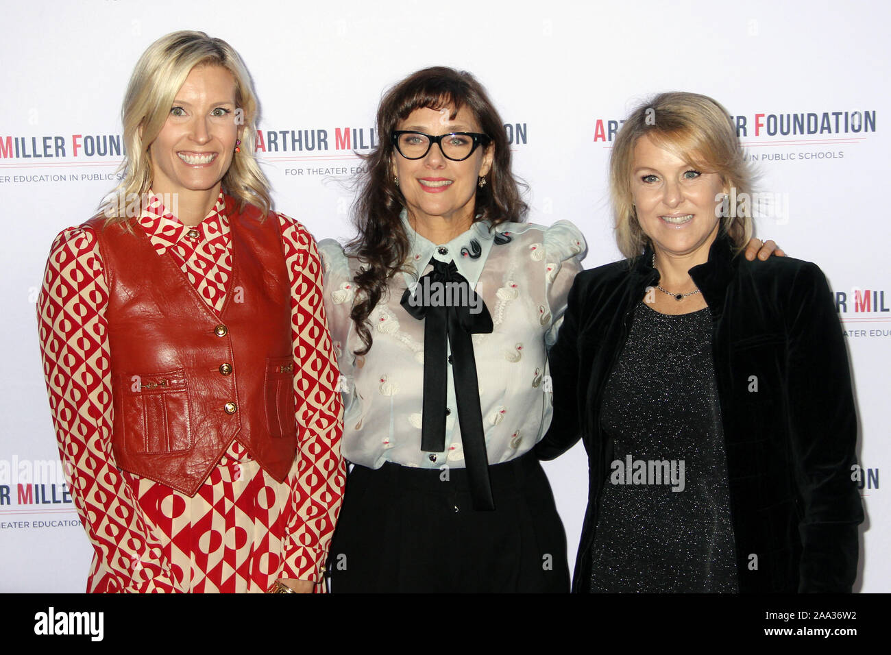 New York, NY, USA. 18th Nov, 2019. Sandi Farkas, Rebecca Miller and ...