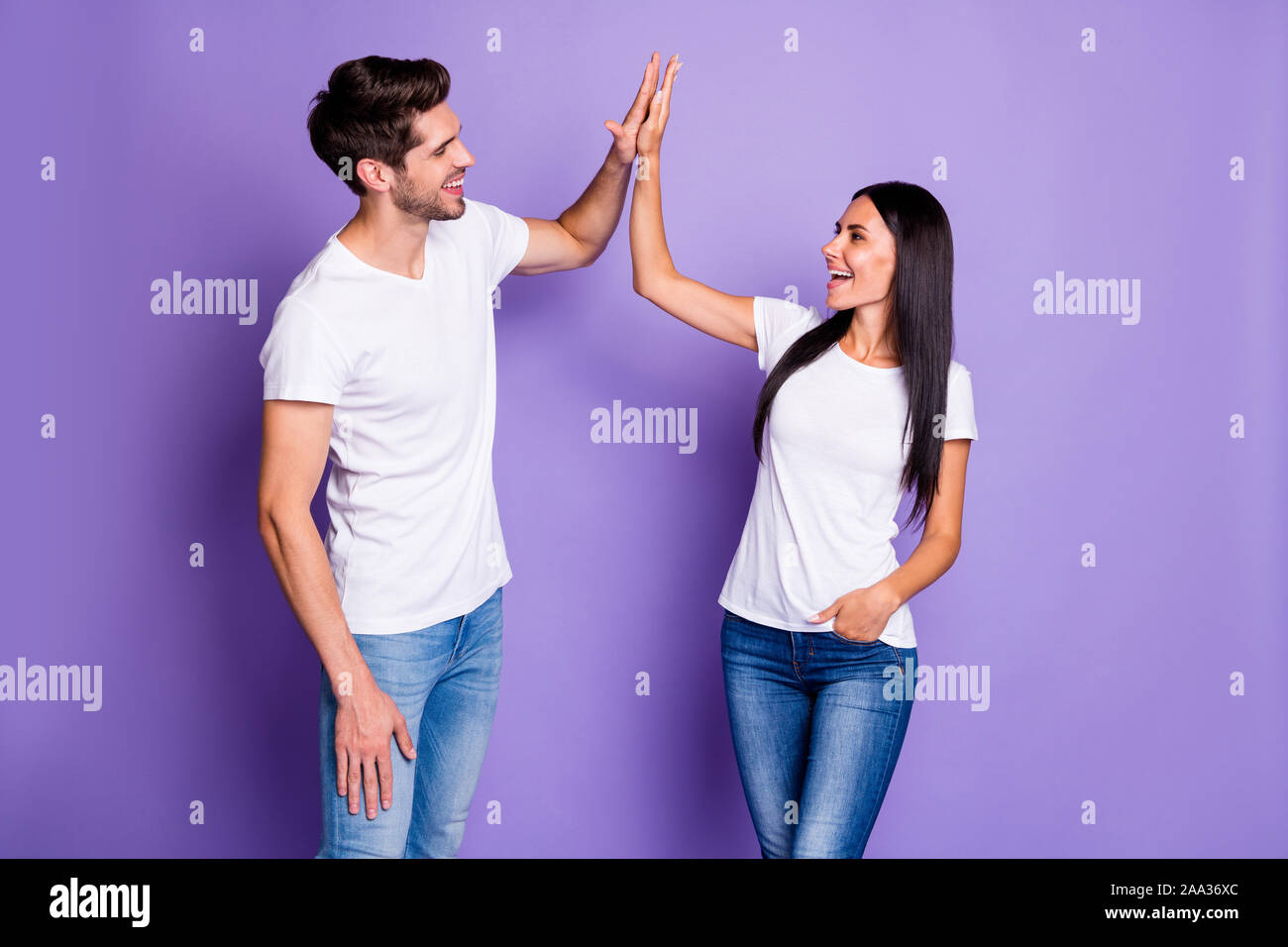 Portrait of his he her she nice attractive lovely cheerful cheery glad ...