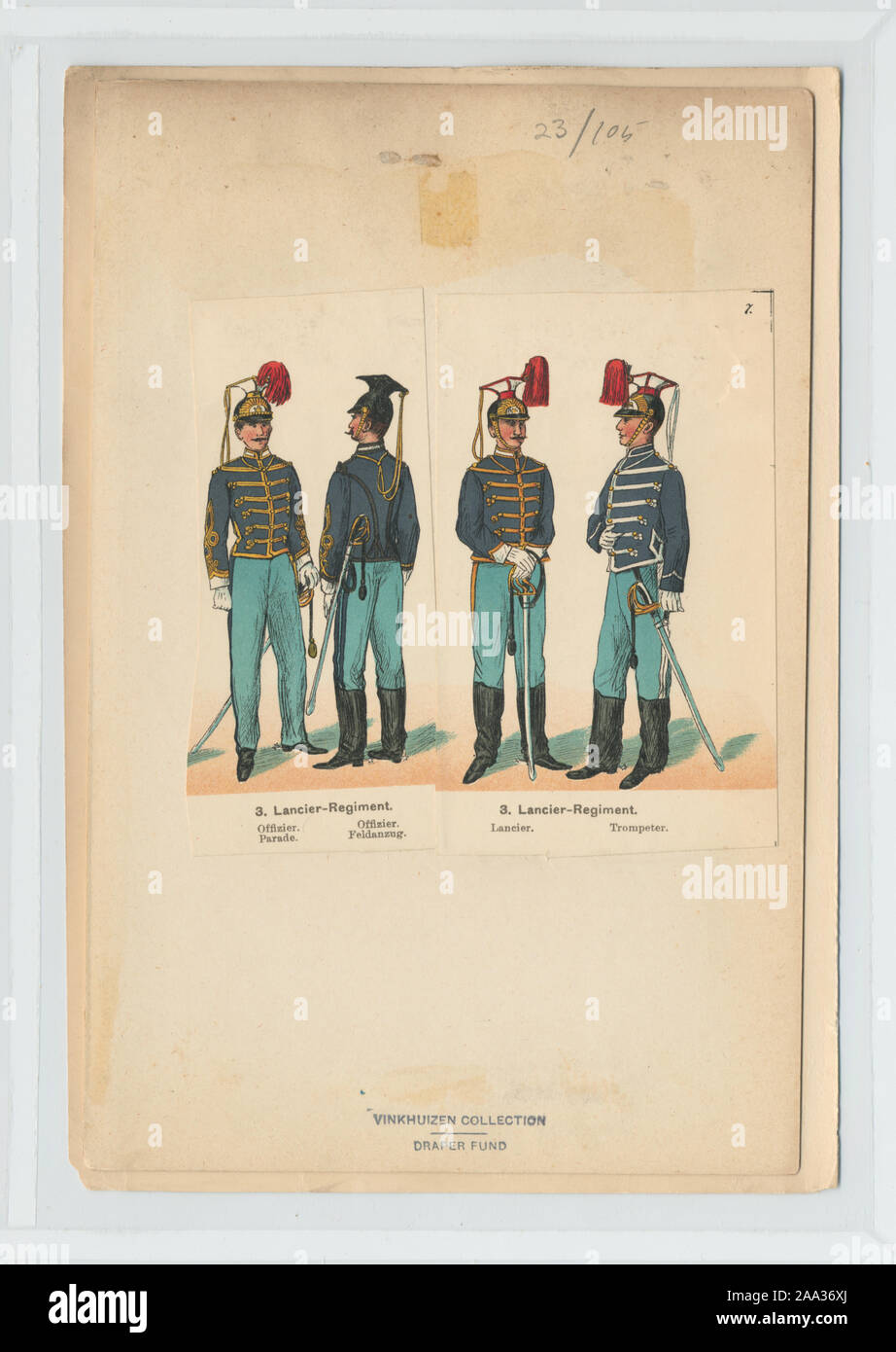 Draper Fund; 3. Lancier-Regiment, Offizier, Parade, 3. Lancier-Regiment ...