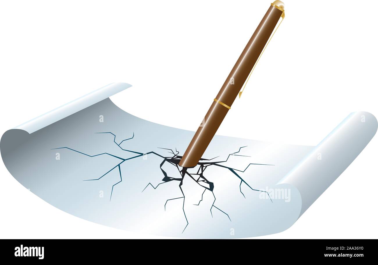 Pen signature on paper Stock Vector Images - Alamy