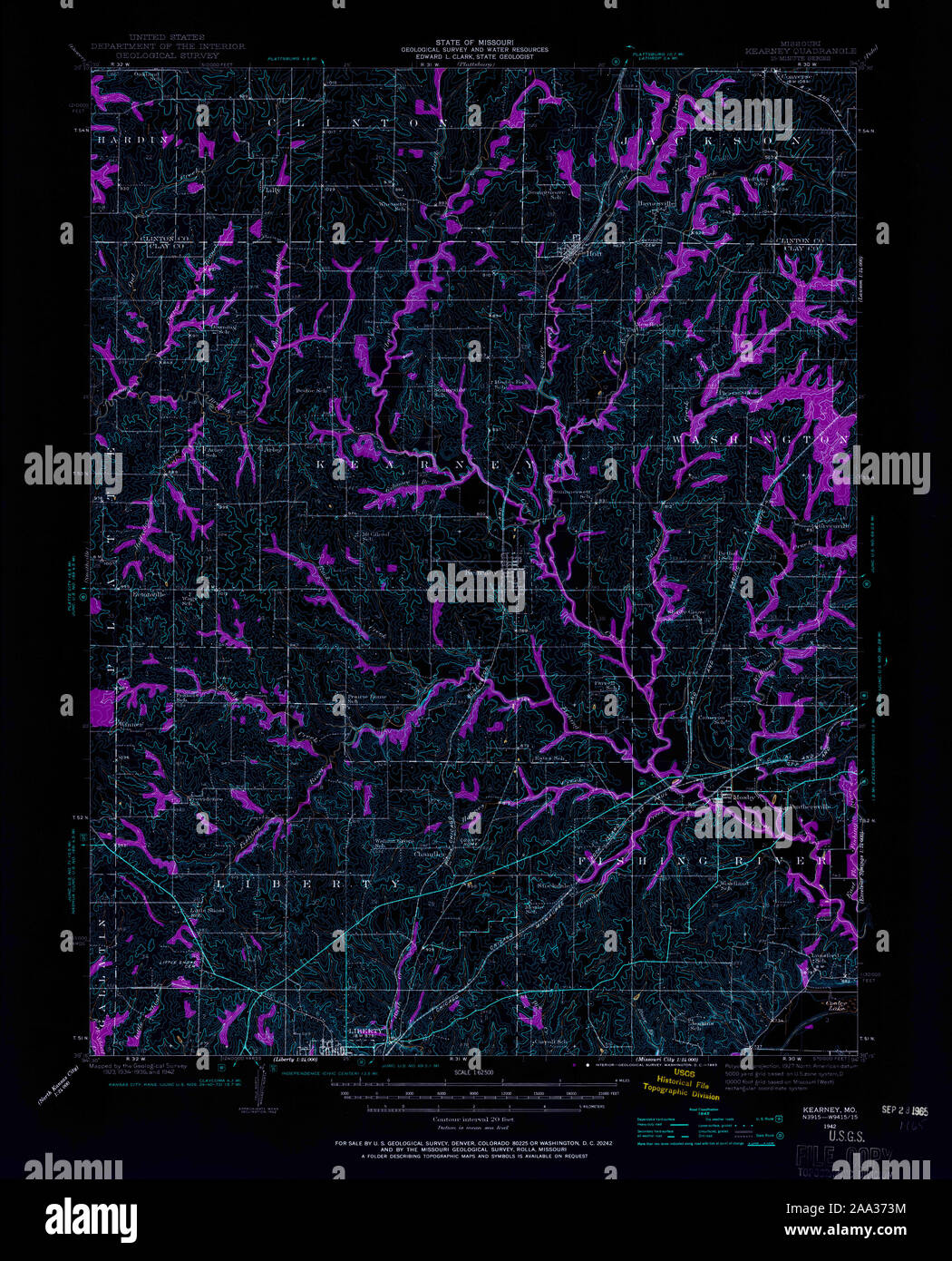 Map of kearney missouri hi-res stock photography and images - Alamy