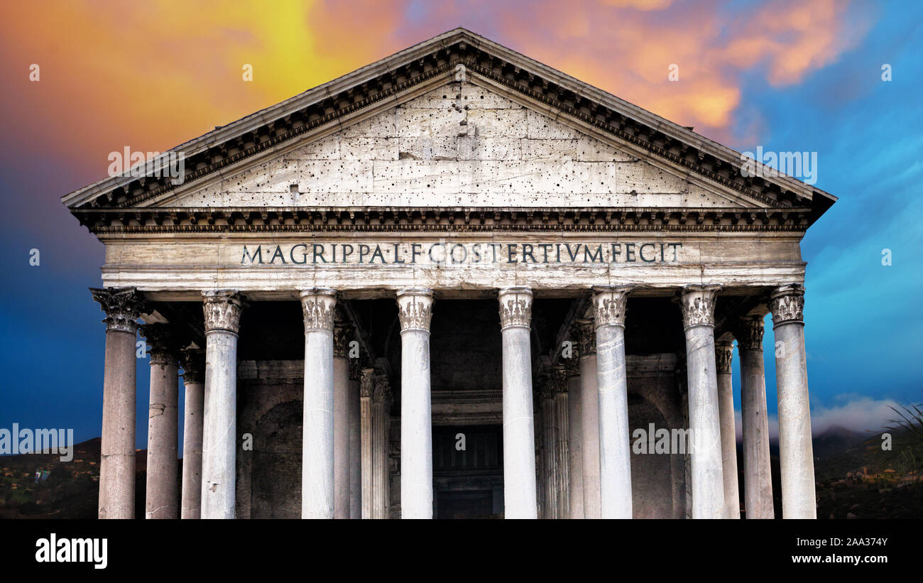 Rome italy pantheon famous hi-res stock photography and images - Alamy