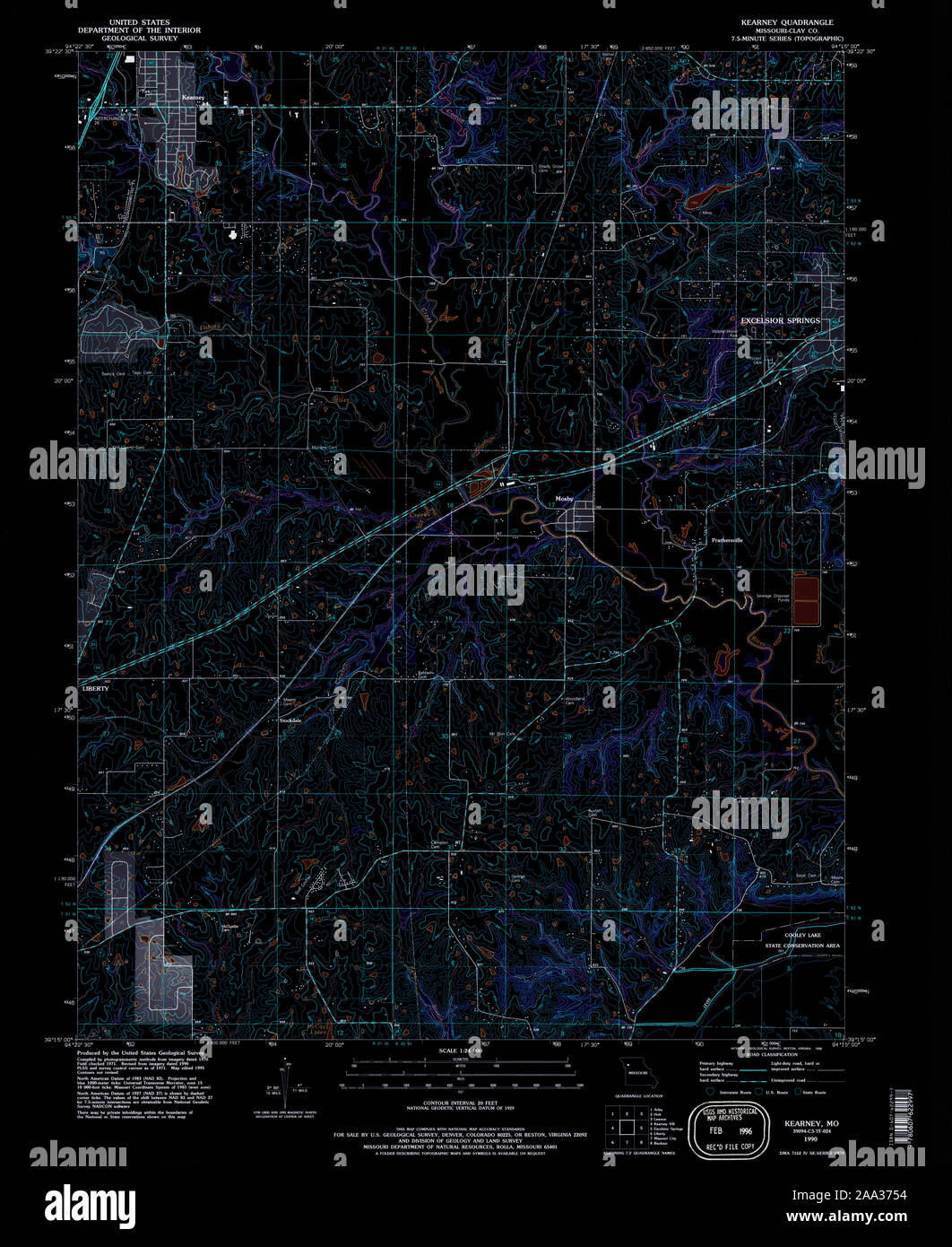 Map of kearney missouri hi-res stock photography and images - Alamy