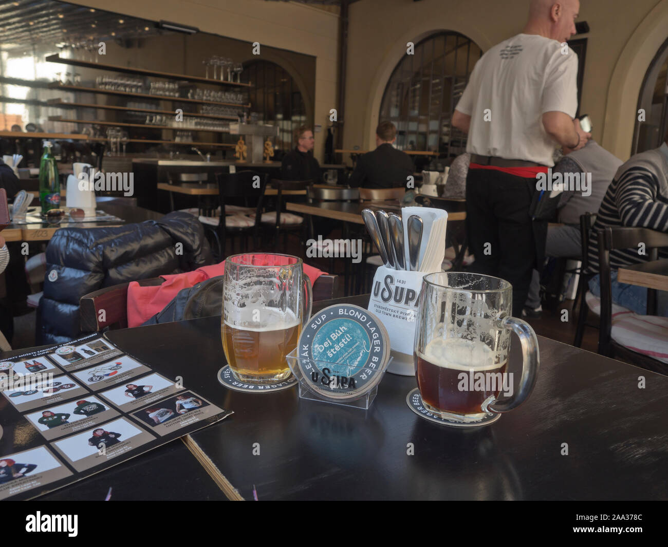 Pivovar U Supa in Stare Mesto, one of many brewery pubs with local beer ...