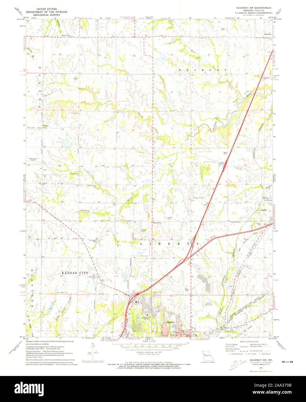 Map of kearney Cut Out Stock Images & Pictures - Alamy