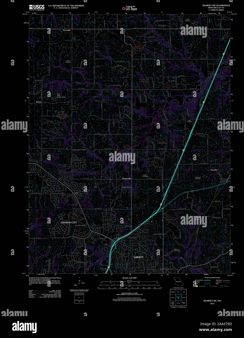 Map of kearney missouri hi-res stock photography and images - Alamy