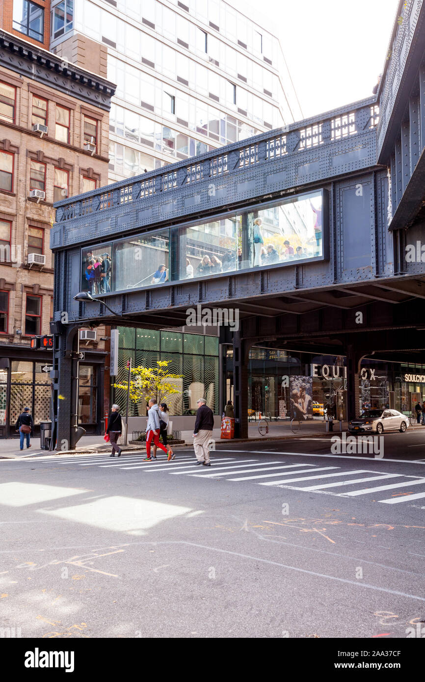 High Line viewing area,Chelsea, New York City, United States of America ...