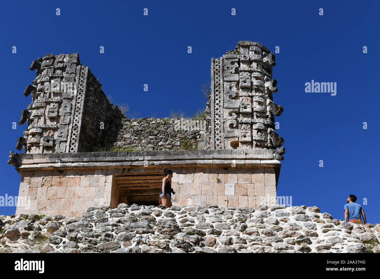 Uxmal, ancient Maya city of the classical period located in the Puuc ...