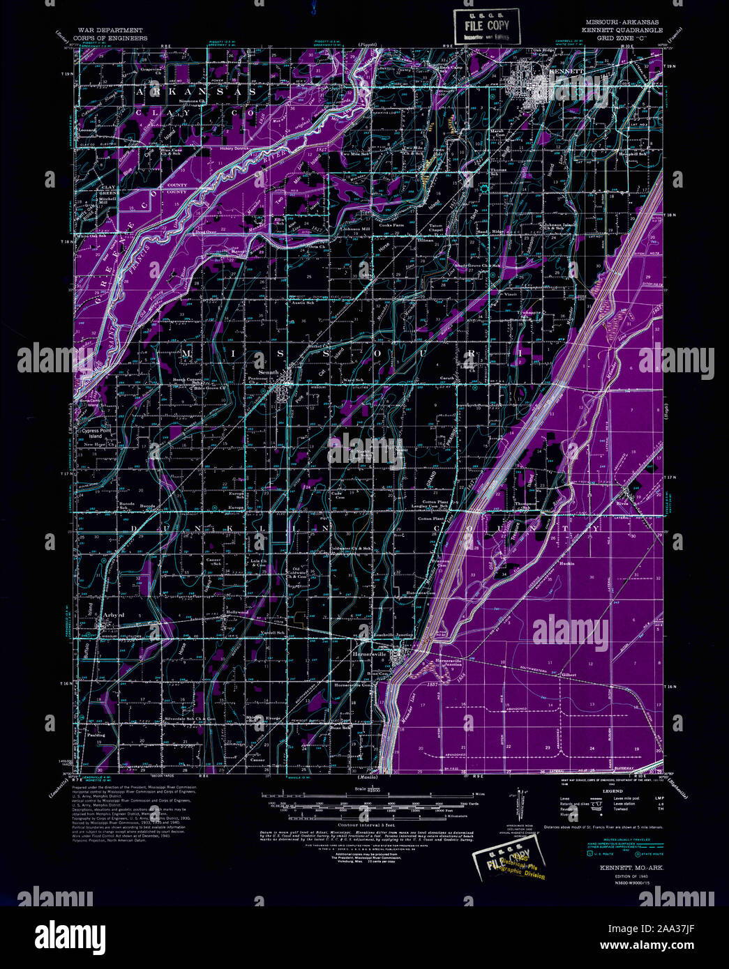 Kennett missouri map hi-res stock photography and images - Alamy