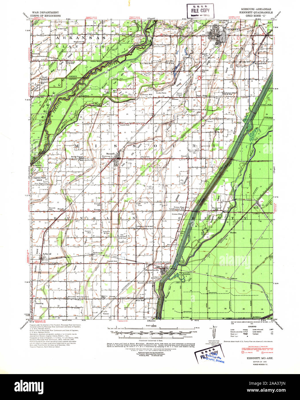 Map of kennett missouri hi-res stock photography and images - Alamy