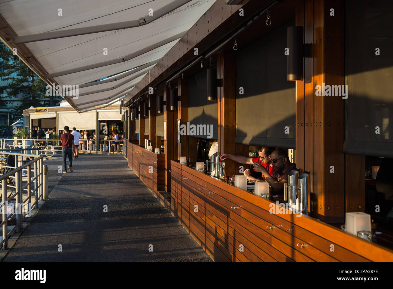 Exterior photos of Hugos Manly Restaurant, Manly Wharf, Sydney Stock ...