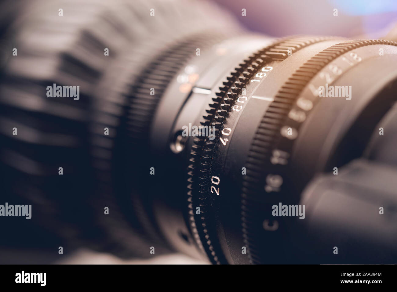 Close-up of a Television Camera Lens Stock Photo - Alamy