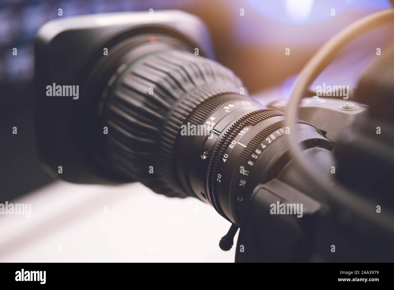 Close-up of a Television Camera Lens Stock Photo - Alamy