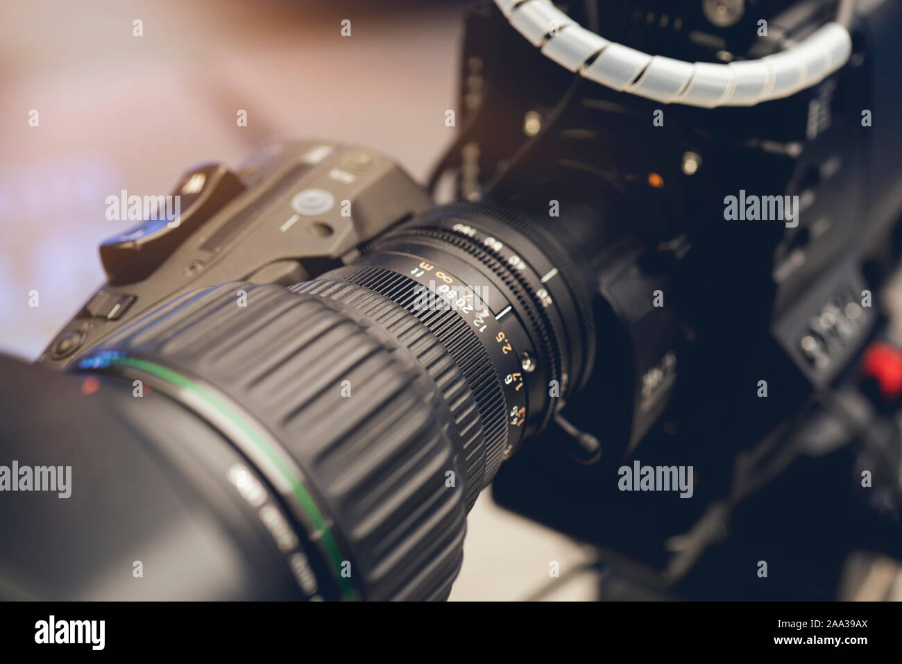 Close-up of a Television Camera Lens Stock Photo - Alamy