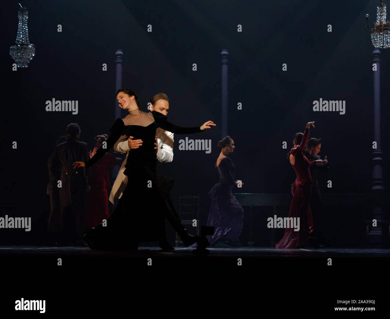Anna karenina ballet.Drama actors are dancing in the play "Anna ...